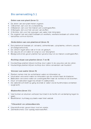 Biologie voor Jou VWO thema 4 & 5 - BVJ hoofdstuk 4 : Stevigheid en beweging (samenvatting ...