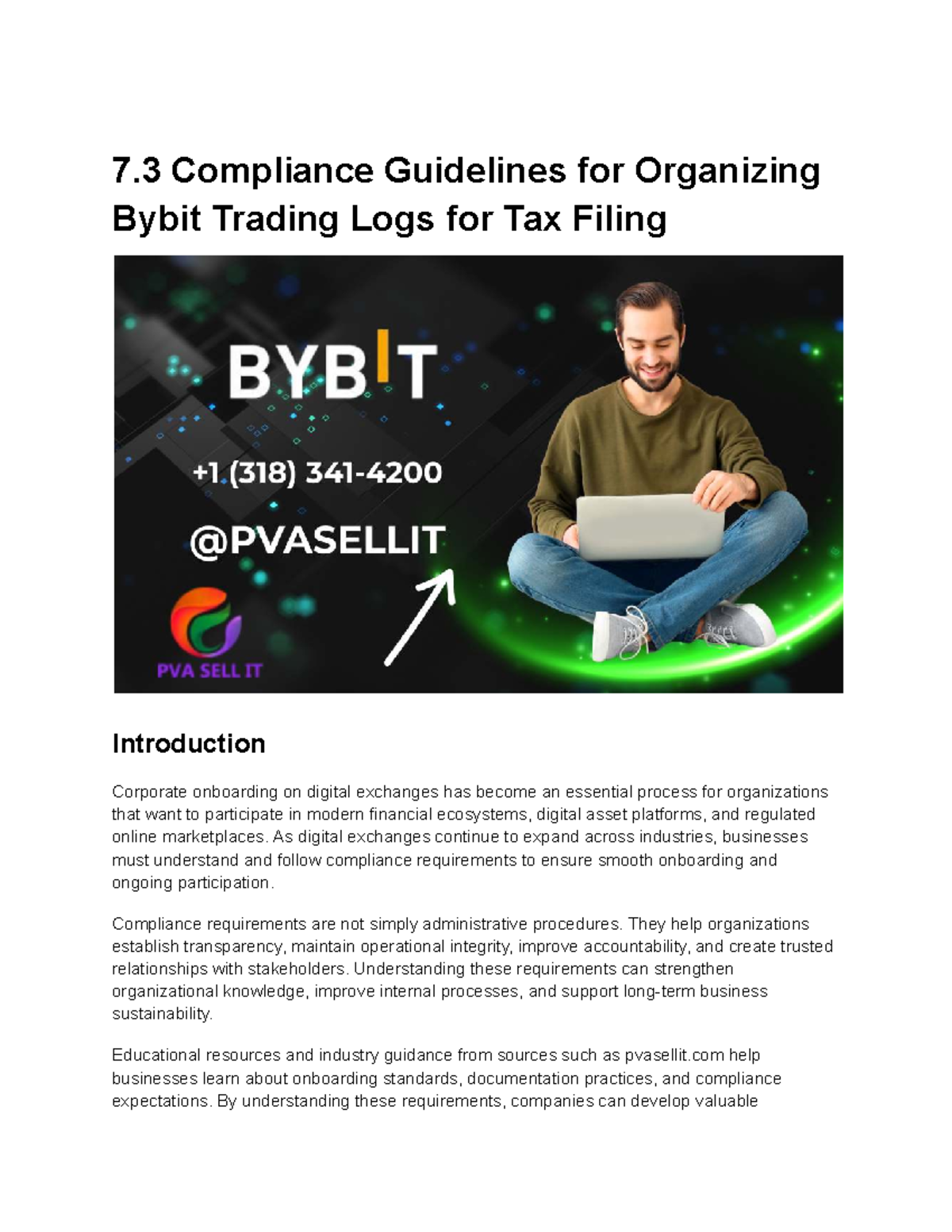 7.3 Compliance Guidelines for Organizing Bybit Trading Logs for Tax ...