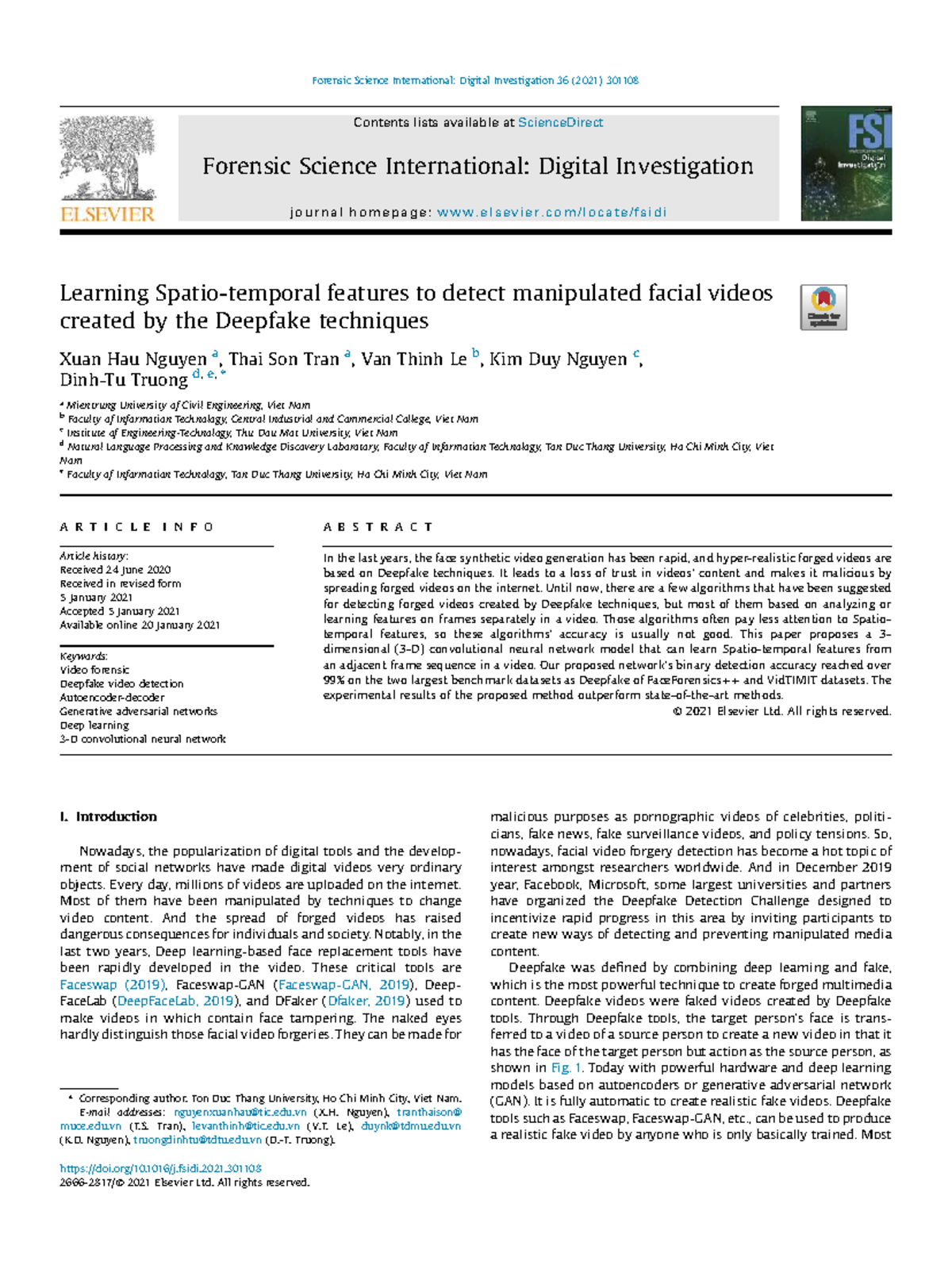 Spatio-Temporal Deepfake Detection: A CNN Approach - AAA - Studocu