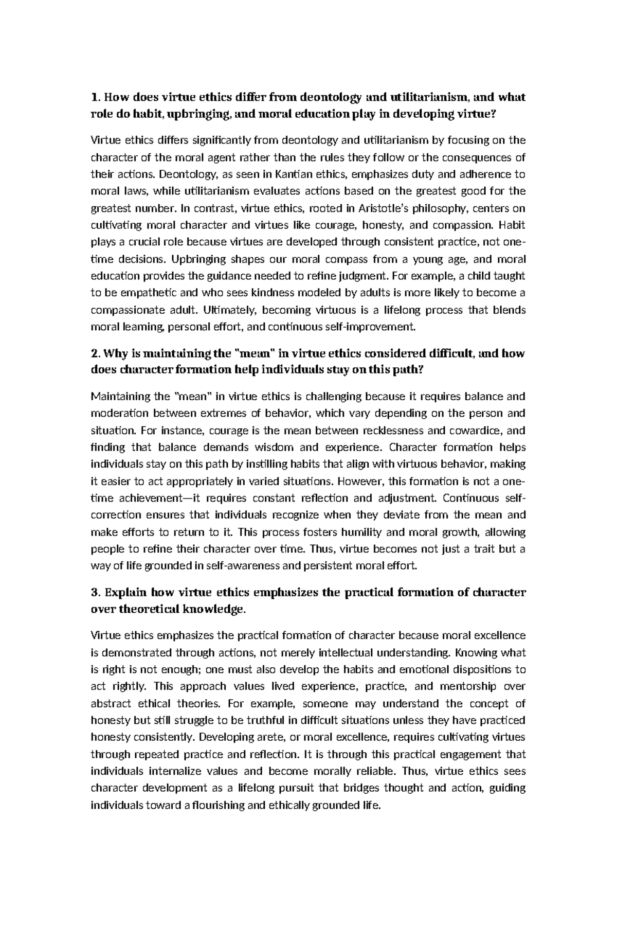 Ethics 101: Exploring Virtue Ethics vs. Deontology & Utilitarianism ...
