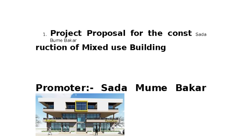 Project Proposal: Mixed Use Building Development (SADA 2024) - Studocu