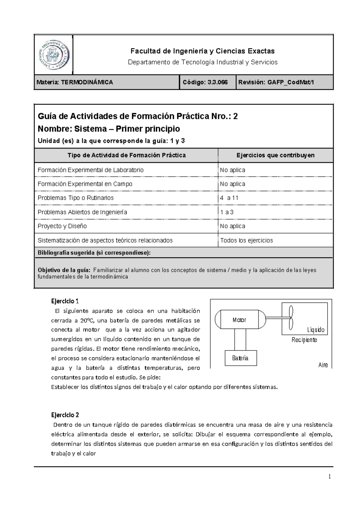 Guía de Actividades Prácticas de Termodinámica 3.3.066 - GAFP 2 - Studocu