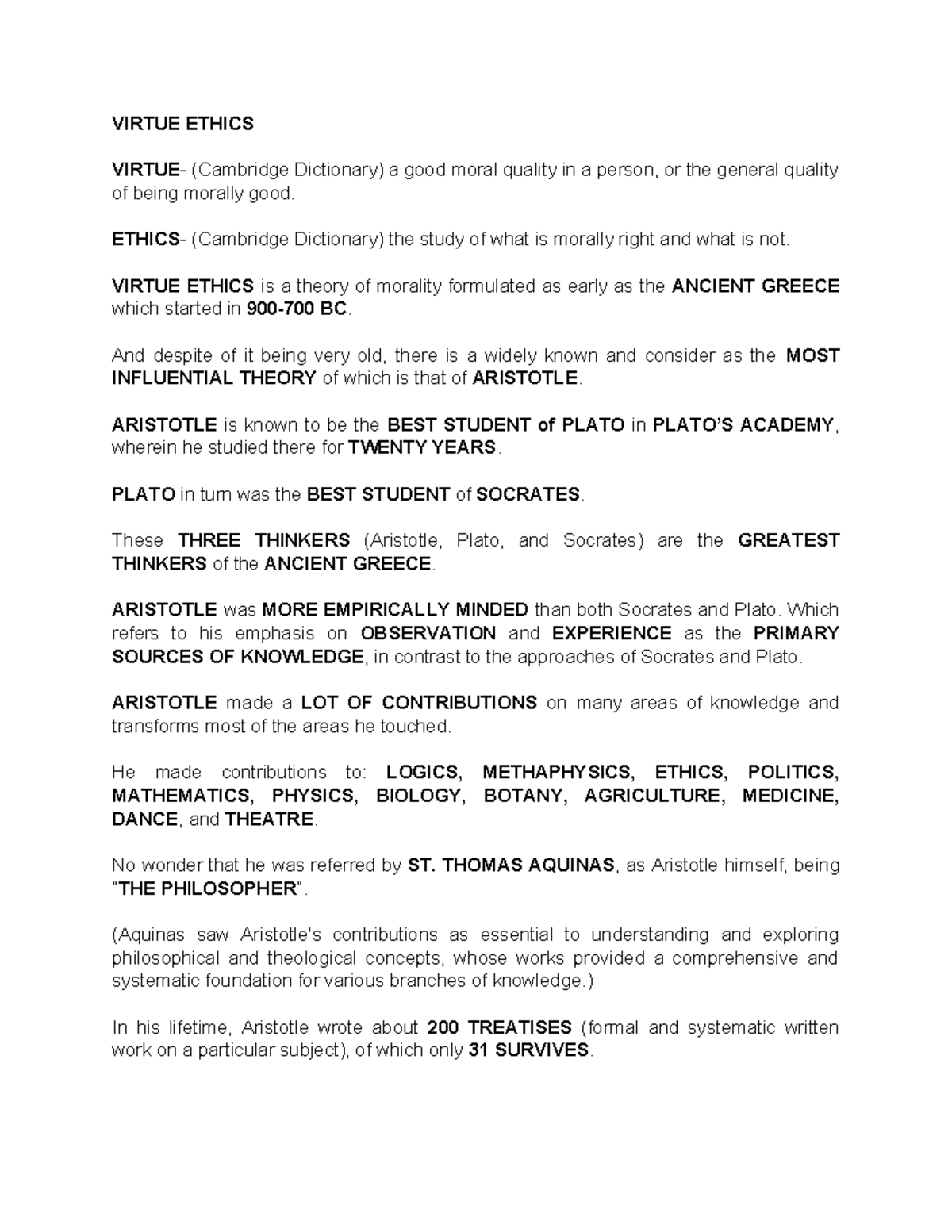 Virtue Ethics Overview: Insights from Ancient Greece and Aristotle ...