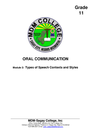 Personal Development Module 2 Week 2 - Lecture Notes 2 - Grade 11 ...