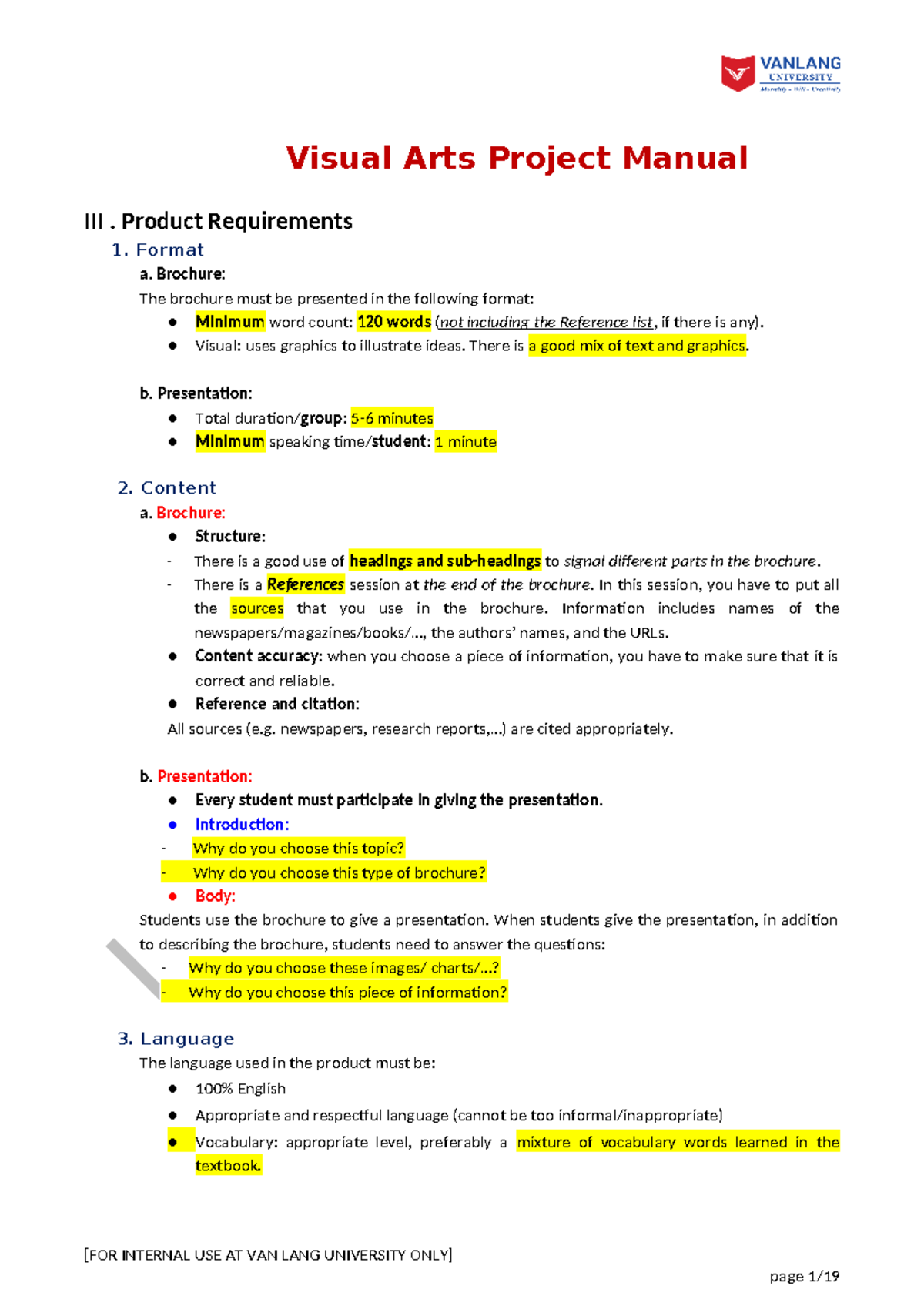 [ Editable] PBA Manual - Visual Arts Project ( Short) - Visual Arts ...