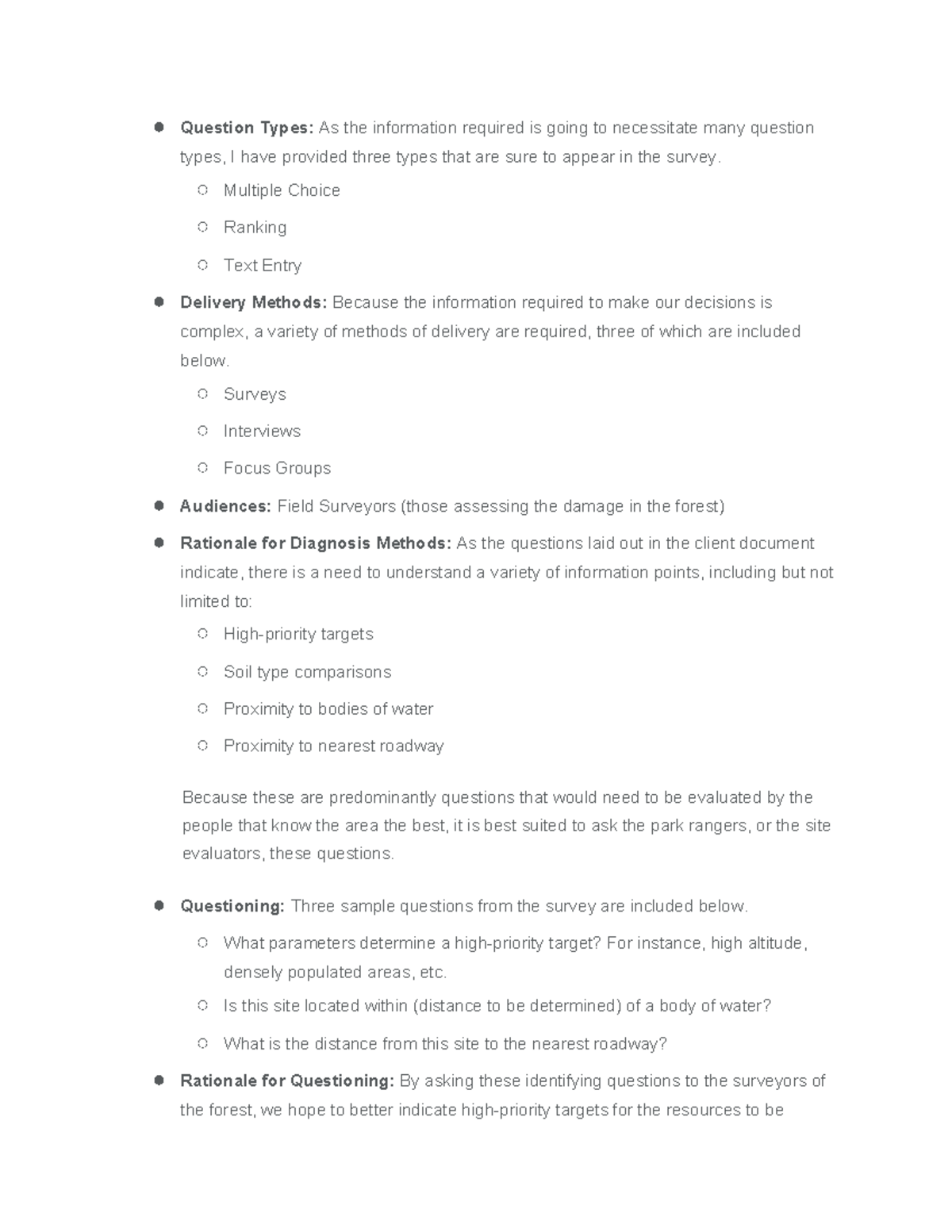 DAT 223 Module Two Assignment - Question Types: As the information required is going to - Studocu