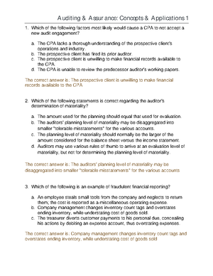 Audit OF Inventories - AUDIT OF INVENTORIES Easy For nos. 1- Problem 1 ...