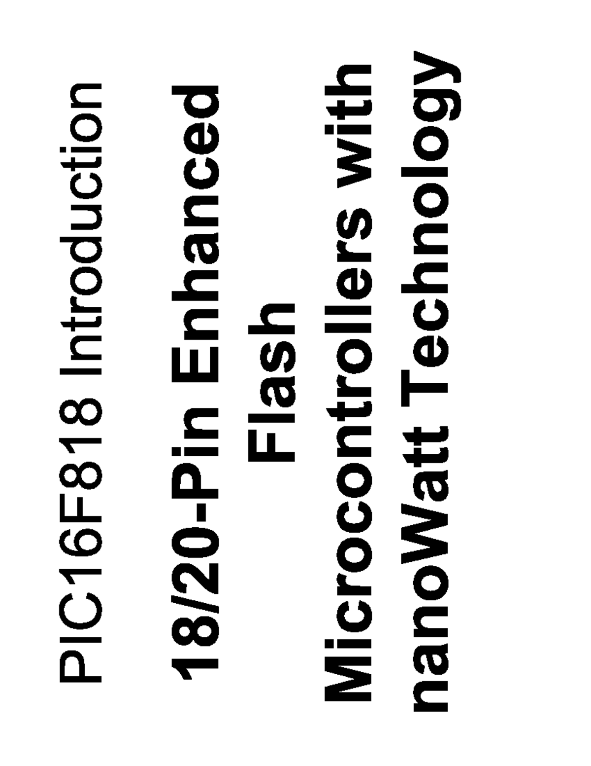 PIC16F818 - Lecture Notes on Pinout and High Performance Features - Studocu