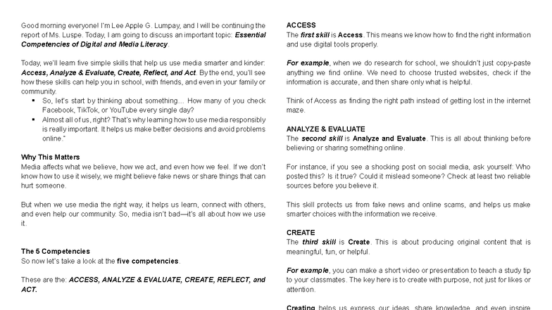 TE Report Script: Essential Competencies in Digital & Media Literacy ...
