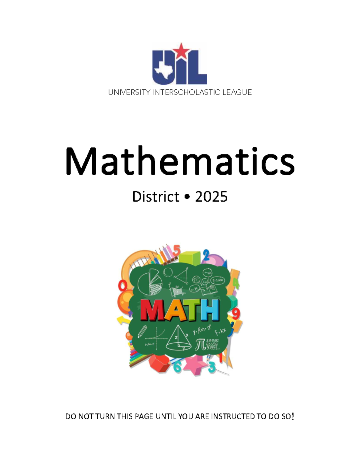 UIL Mathematics Contest Study Packet 2025 - Studocu