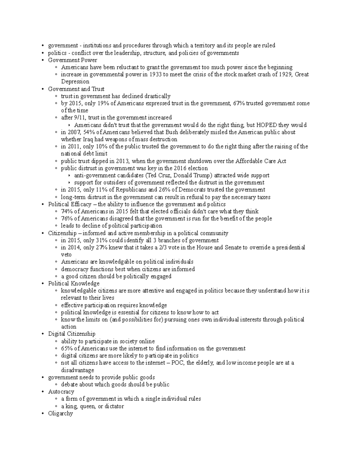 We The People: Chapter 1, American Political Culture - government ...