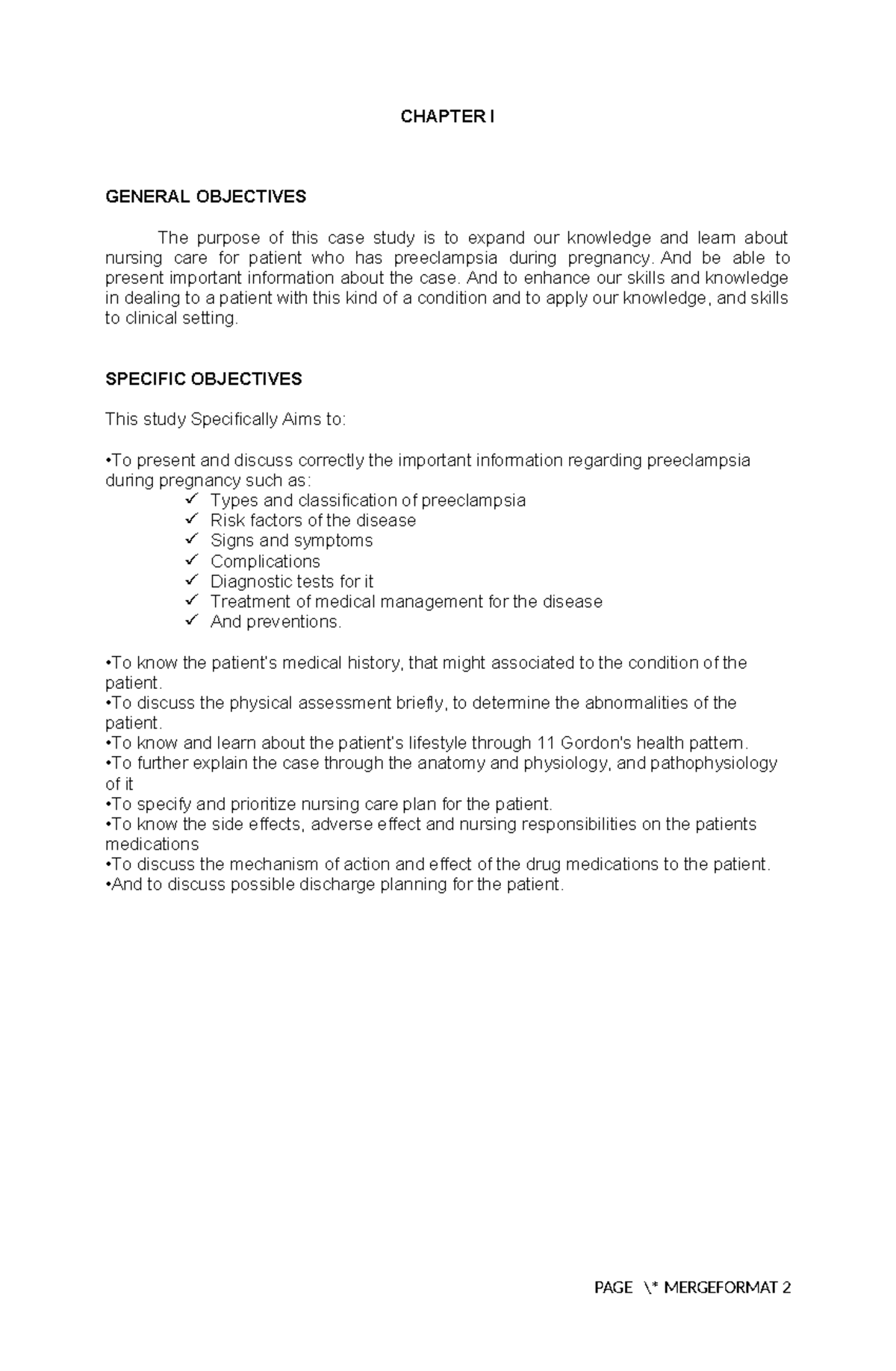 NURS 301: Case Study on Preeclampsia in Pregnancy - Objectives ...