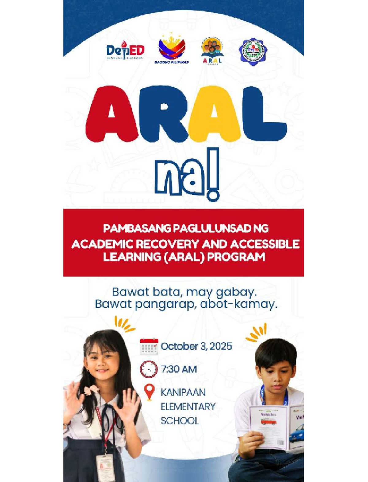 ARAL Program Launch: DepED School 968 - Bagong Pilipinas - Studocu