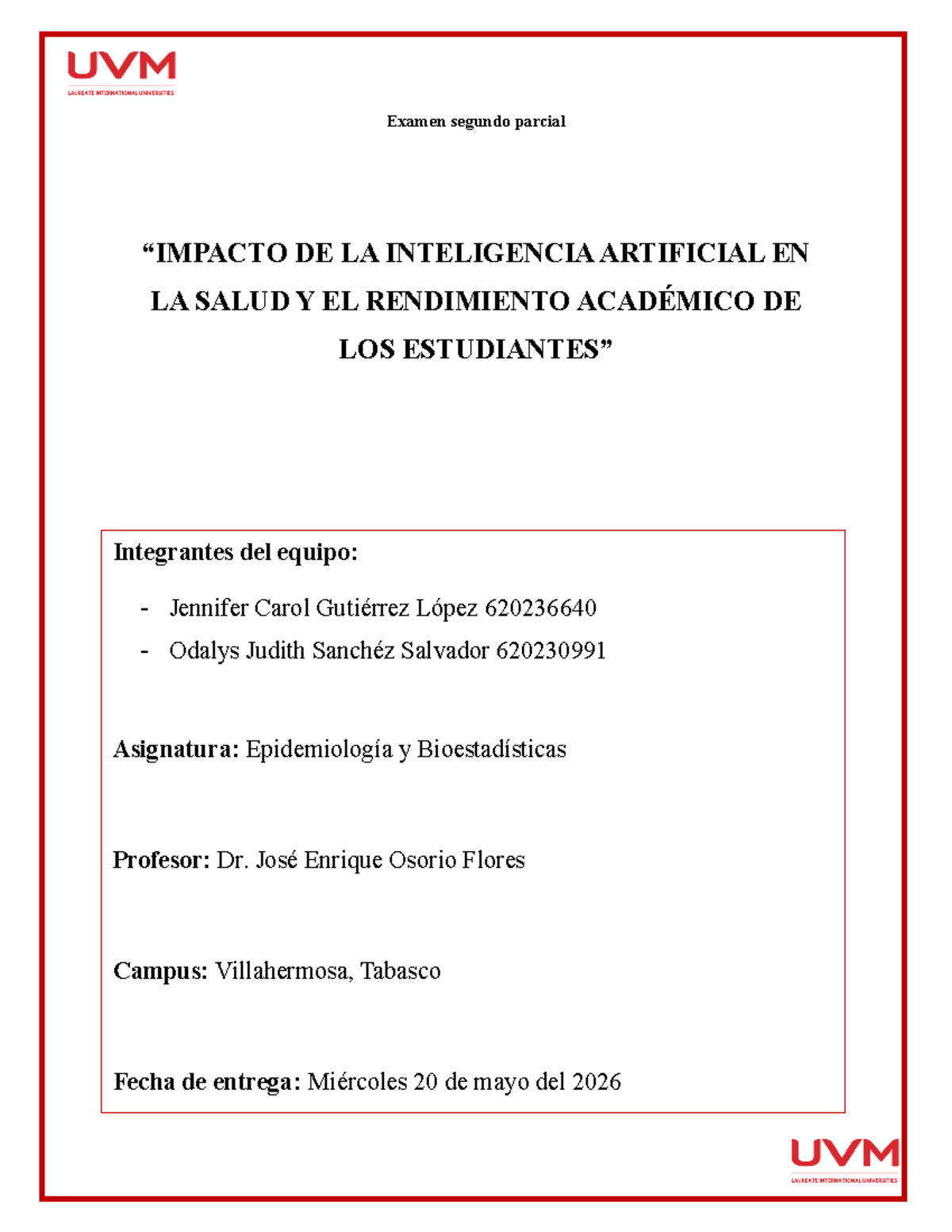 Impacto de la IA en Salud y Rendimiento Académico - EPID 620236640 ...