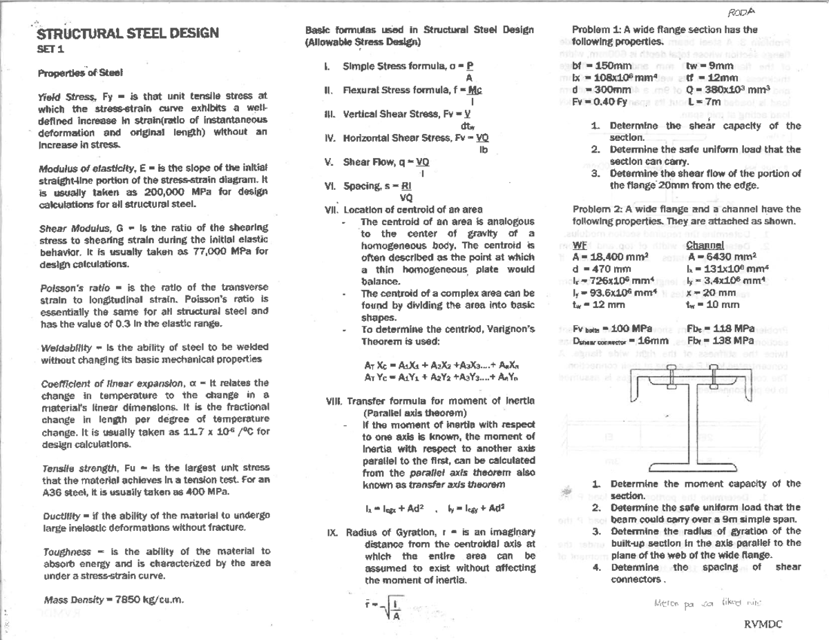Final Exam Review for CE Board: Steel Structures - Studocu