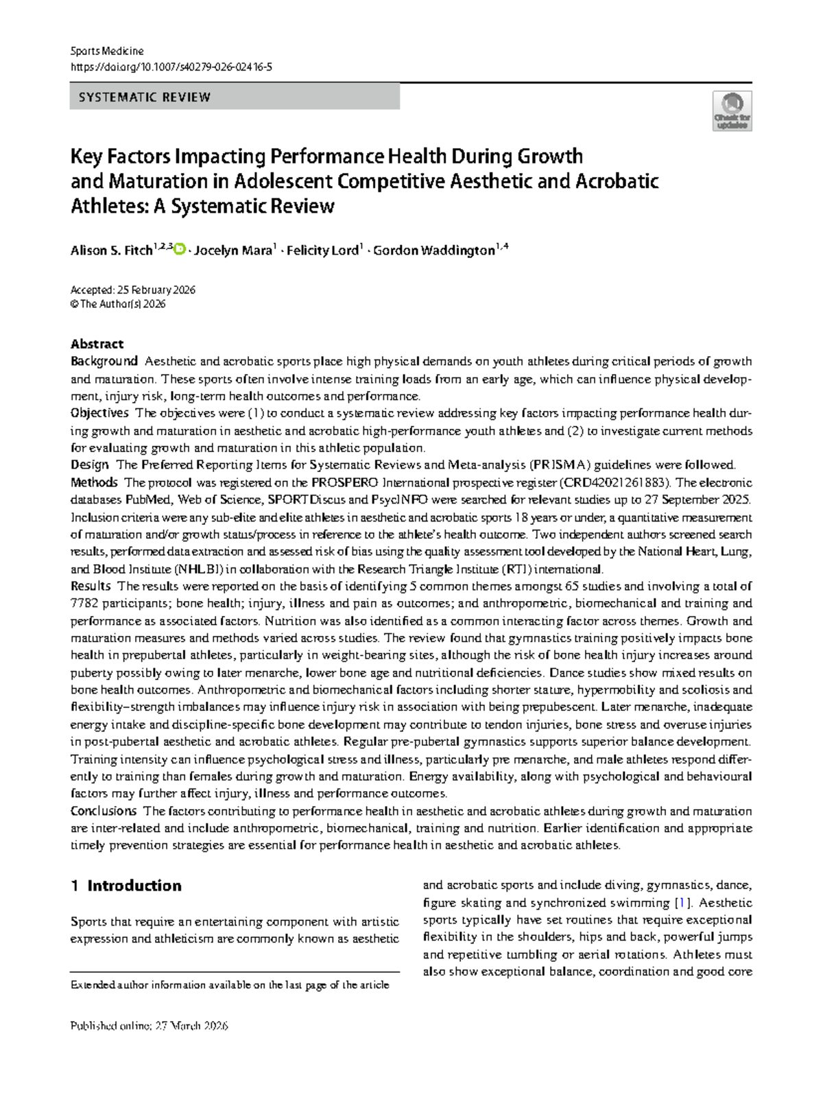 S40279-026-02416-5: Key Factors Affecting Performance Health in ...