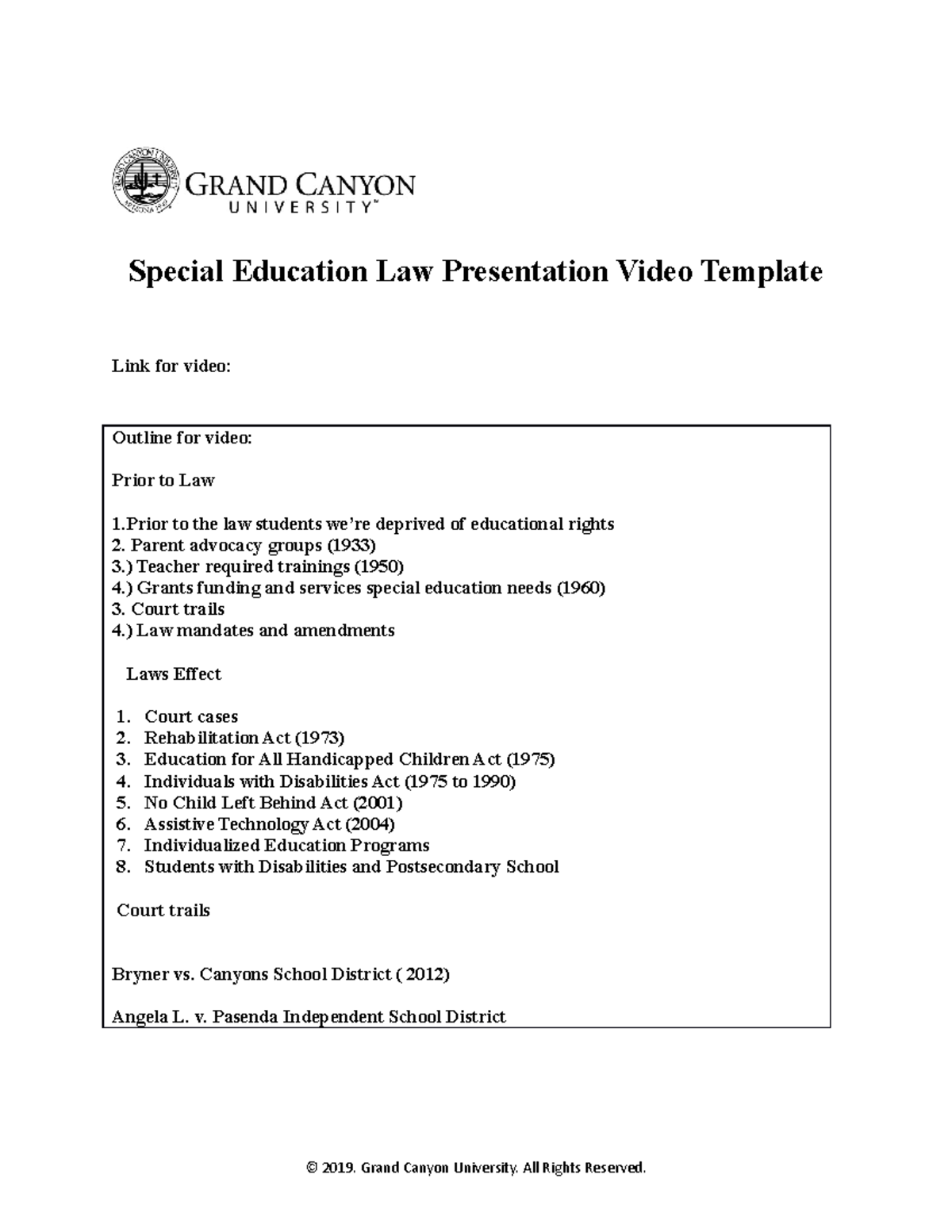 SPD-300-T1-RS-Special Education Law Presentation Overview - Studocu