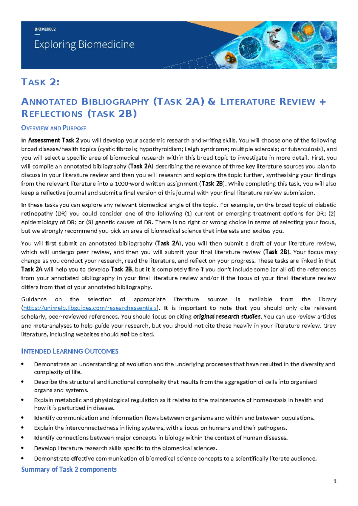 TASK 2: ANNOTATED BIBLIOGRAPHY & LITERATURE REVIEW REFLECTIONS - Studocu