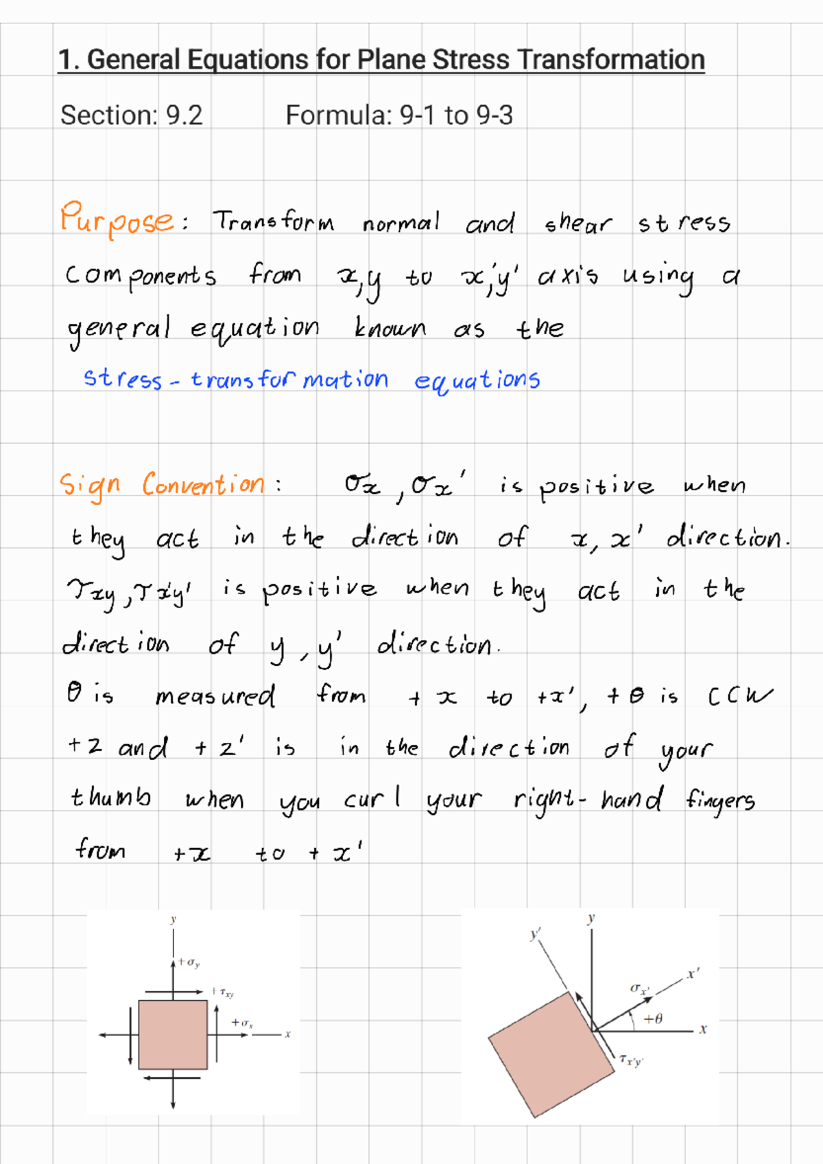 Proofs 1 to 26 for Plane Stress and Strain Transformations (ENGR 101 ...