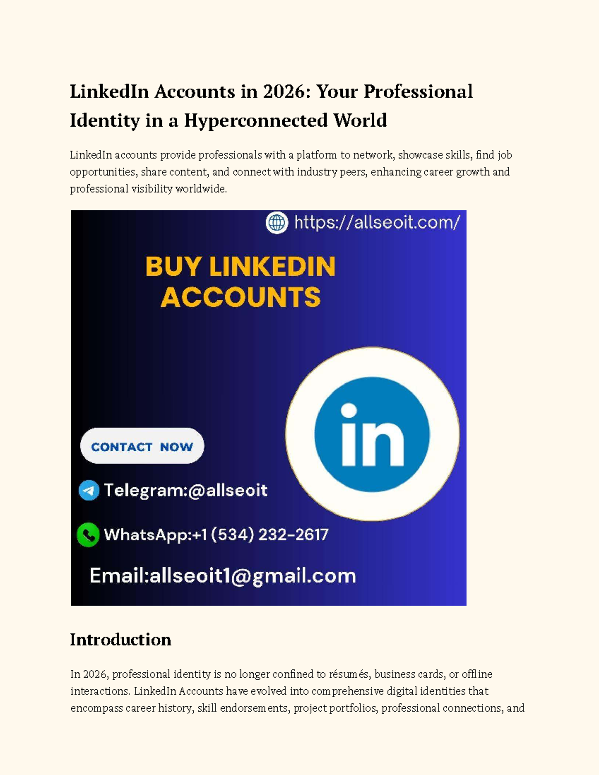 LinkedIn Accounts in 2026: Navigating Your Digital Professional ...