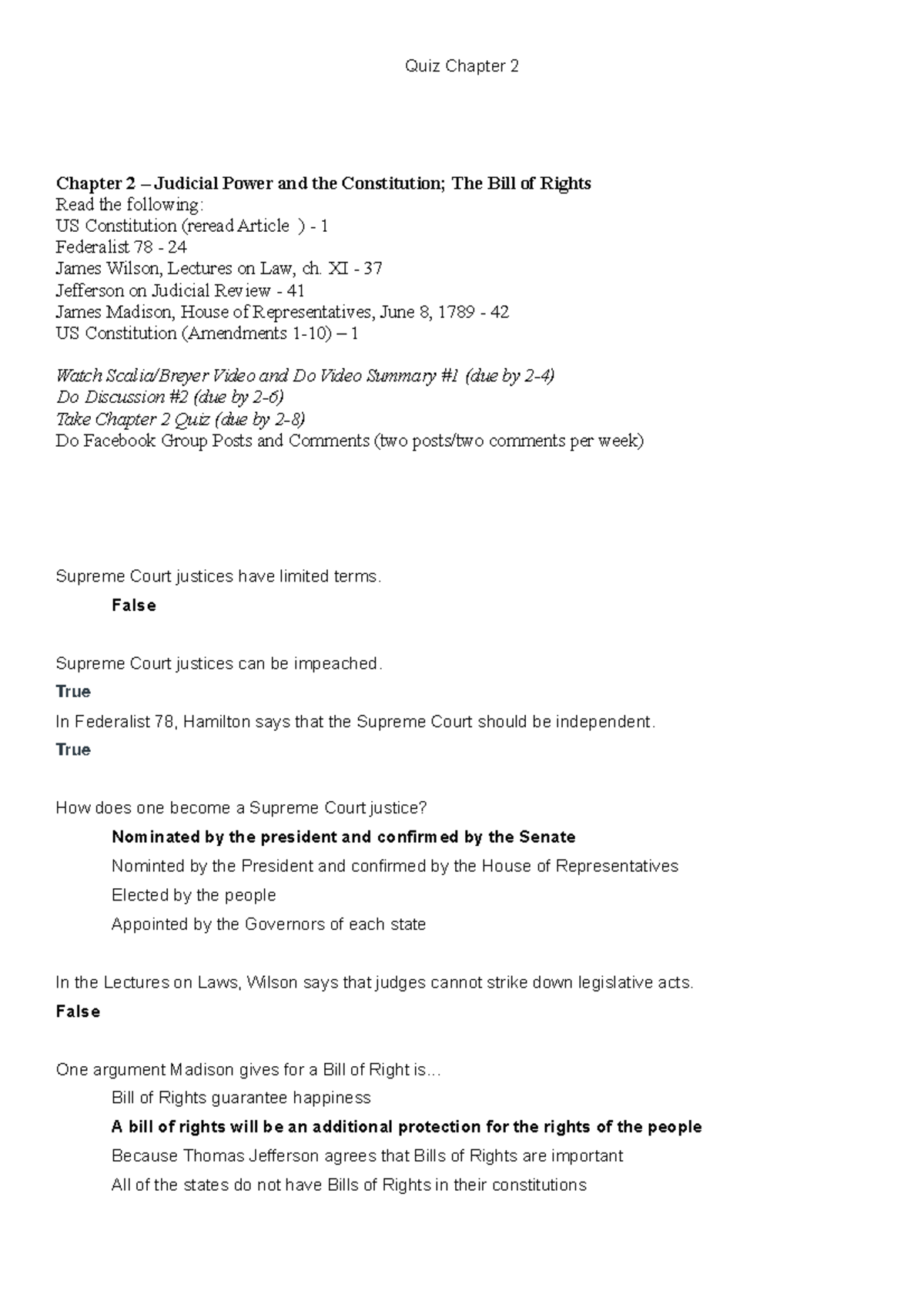 Amendments 1 10 Quiz