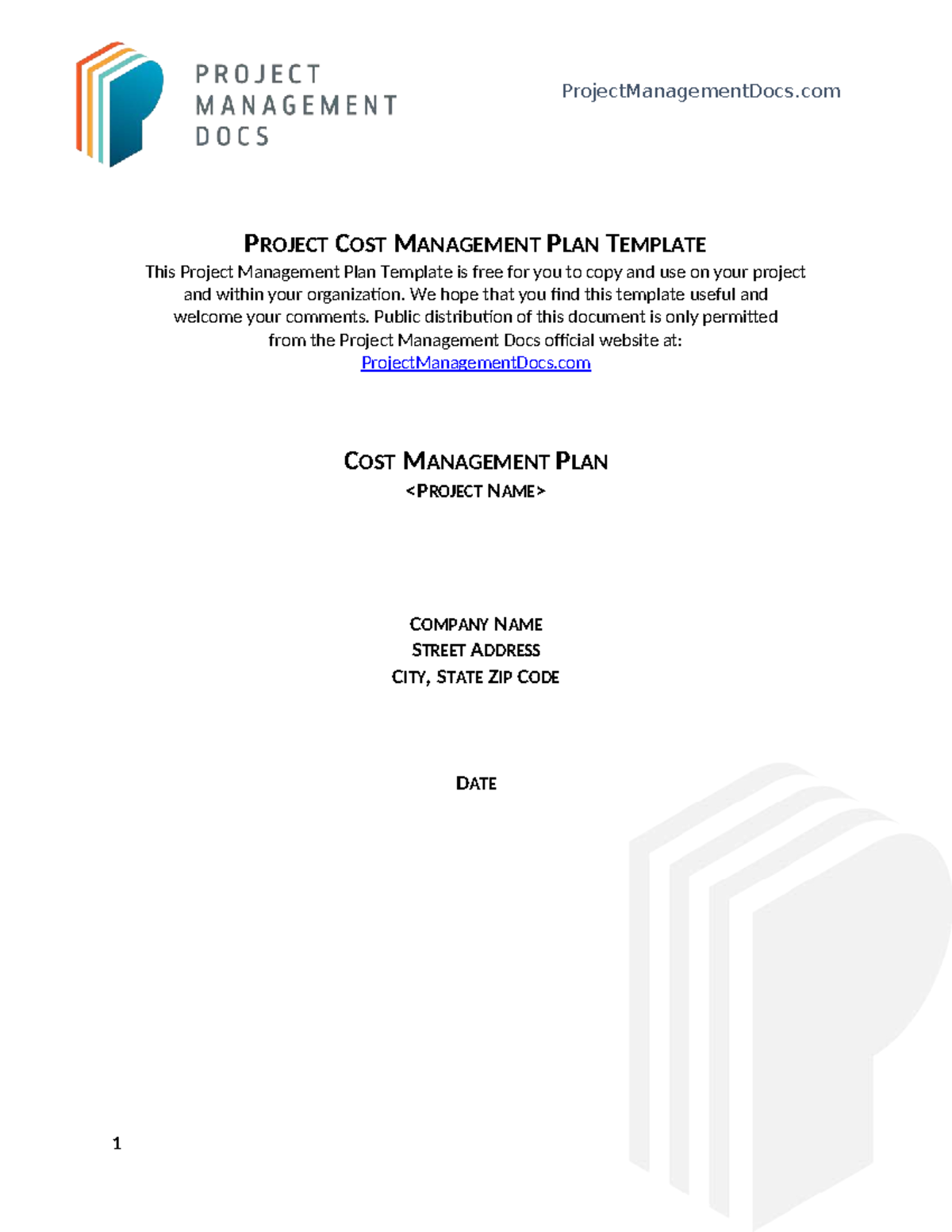 COST MANAGEMENT PLAN TEMPLATE (PM101) - PROJECT MANAGEMENT DOCS - Studocu