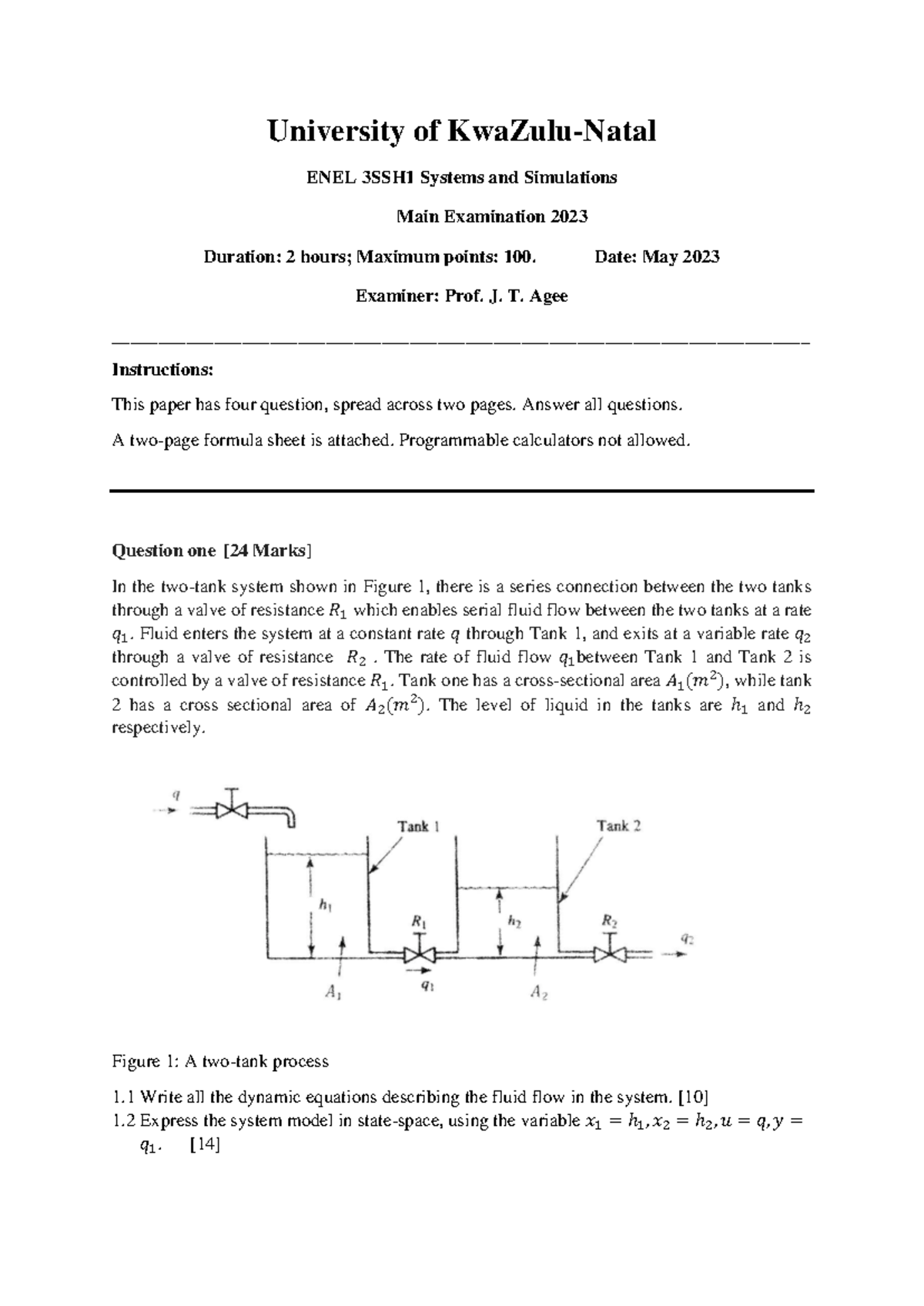 ENEL 3SSH1 Systems and Simulations Final Exam 2023 Guide - Studocu