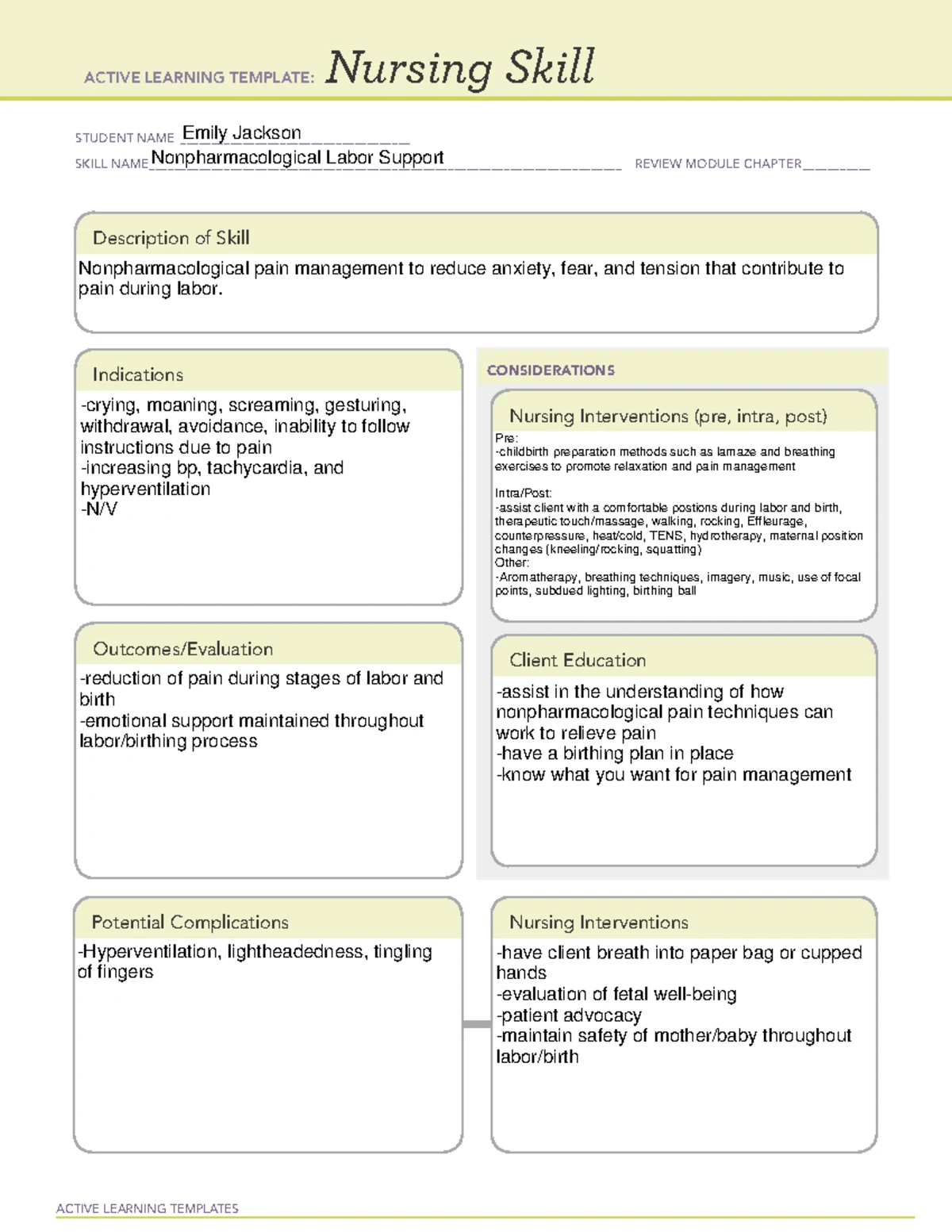Epidural Anesthesia - Active learning template - ACTIVE LEARNING ...