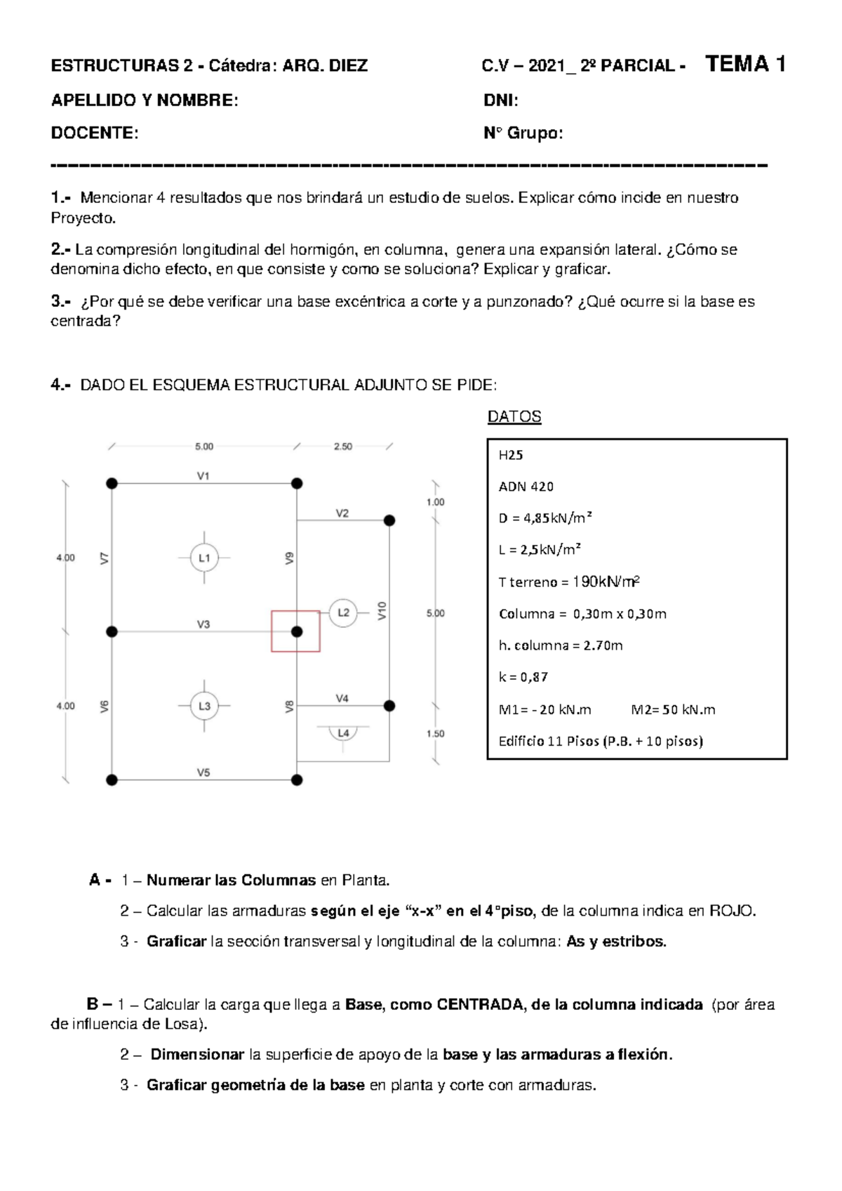 2do Parcial Estructuras 2 - ARQ. DIEZ C - T1 2021 - Studocu