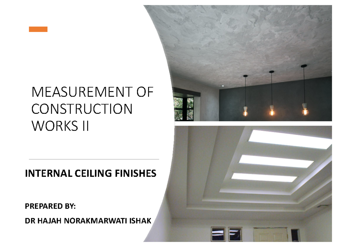 DQS151 Construction Works II: Internal Ceiling Finishes Guide - Studocu