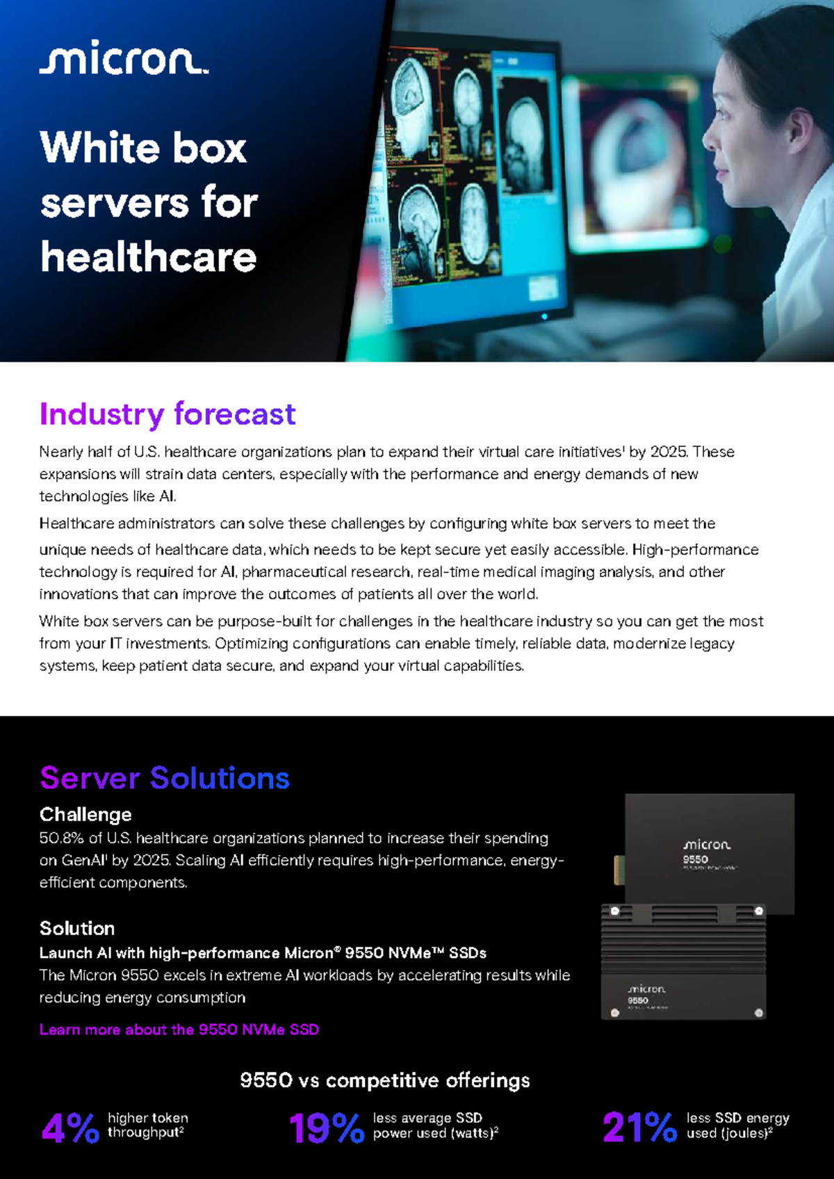 Micron White Box Server Solutions for Healthcare 2025 - Studocu