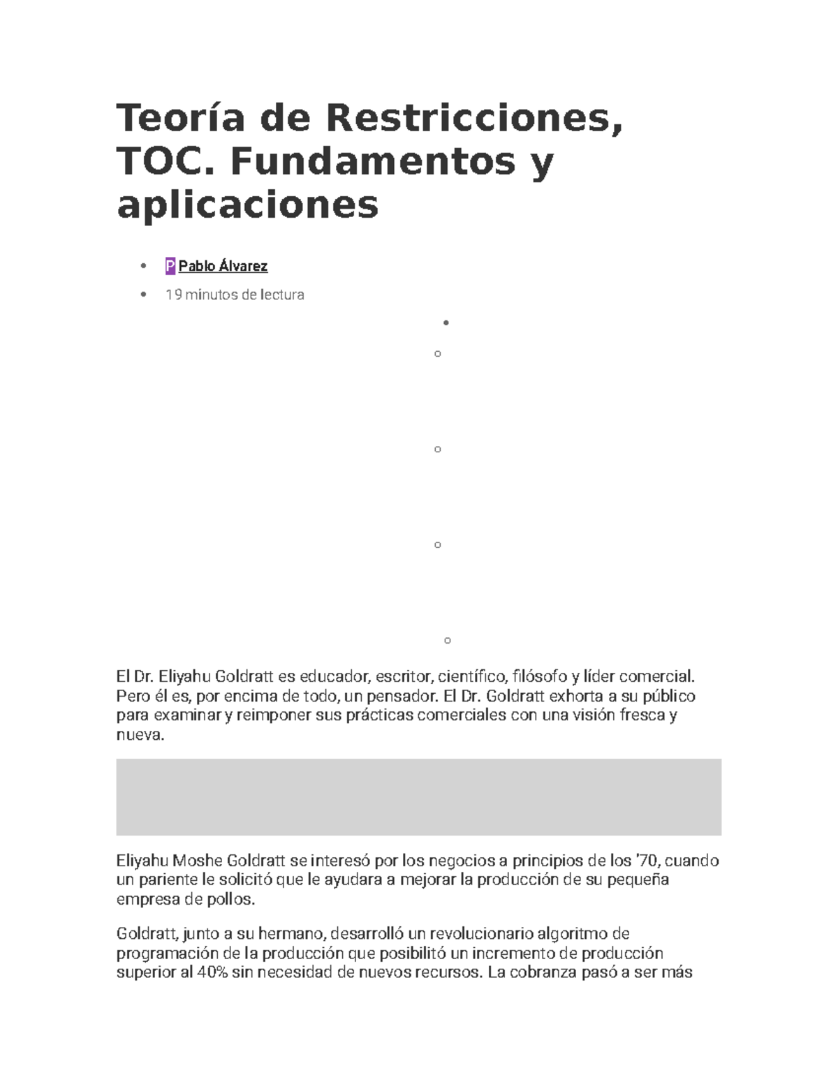 Teoría de las Restricciones: Fundamentos y Aplicaciones (TOC) - Studocu