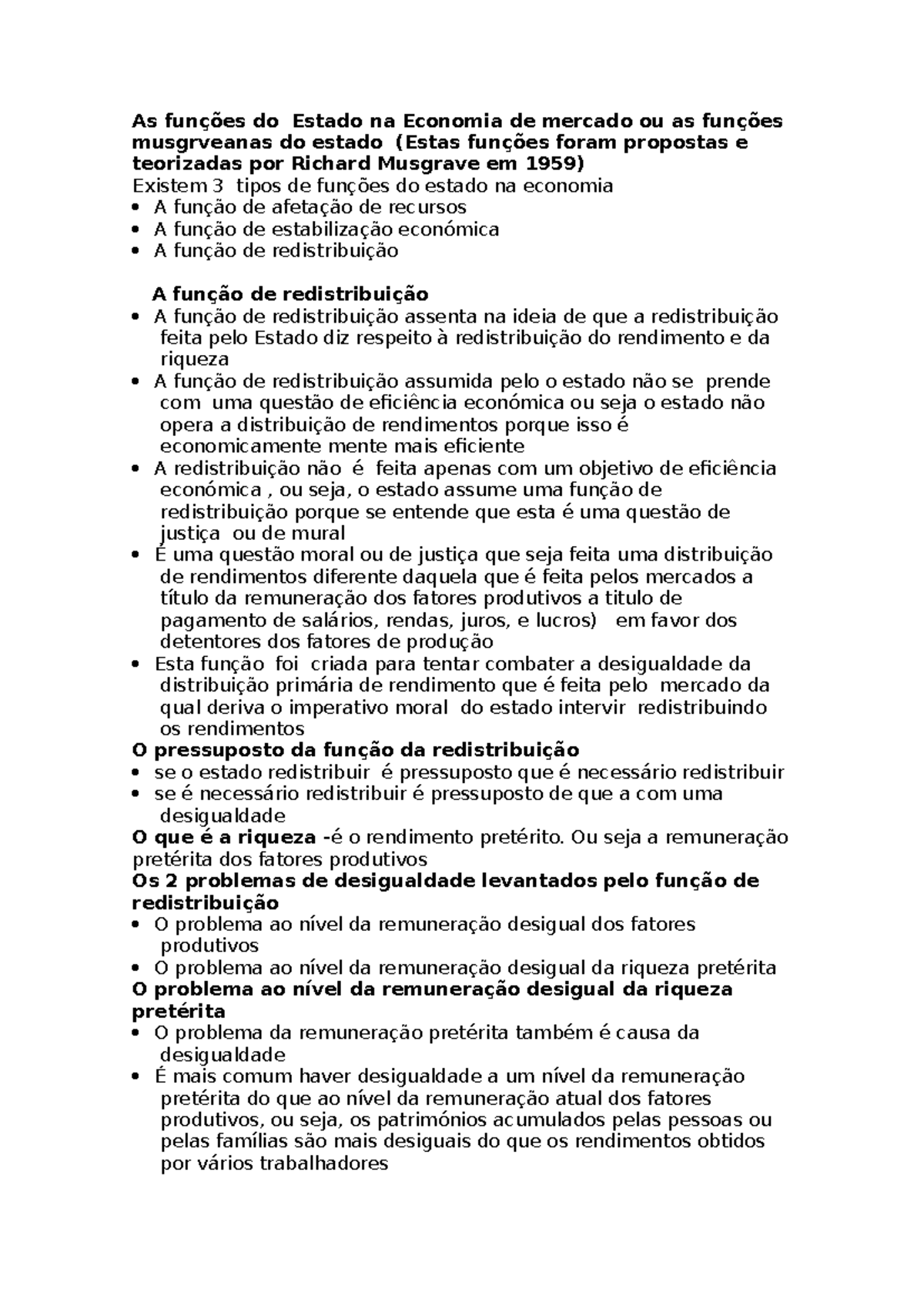 Funções do Estado na Economia de Mercado: Teoria de Musgrave (ECON 101 ...