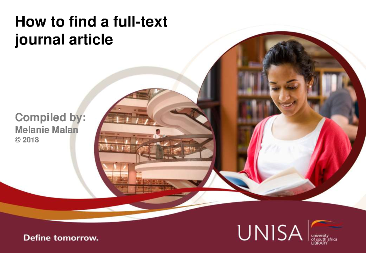How to find a full-text journal article - How to find a full-text ...