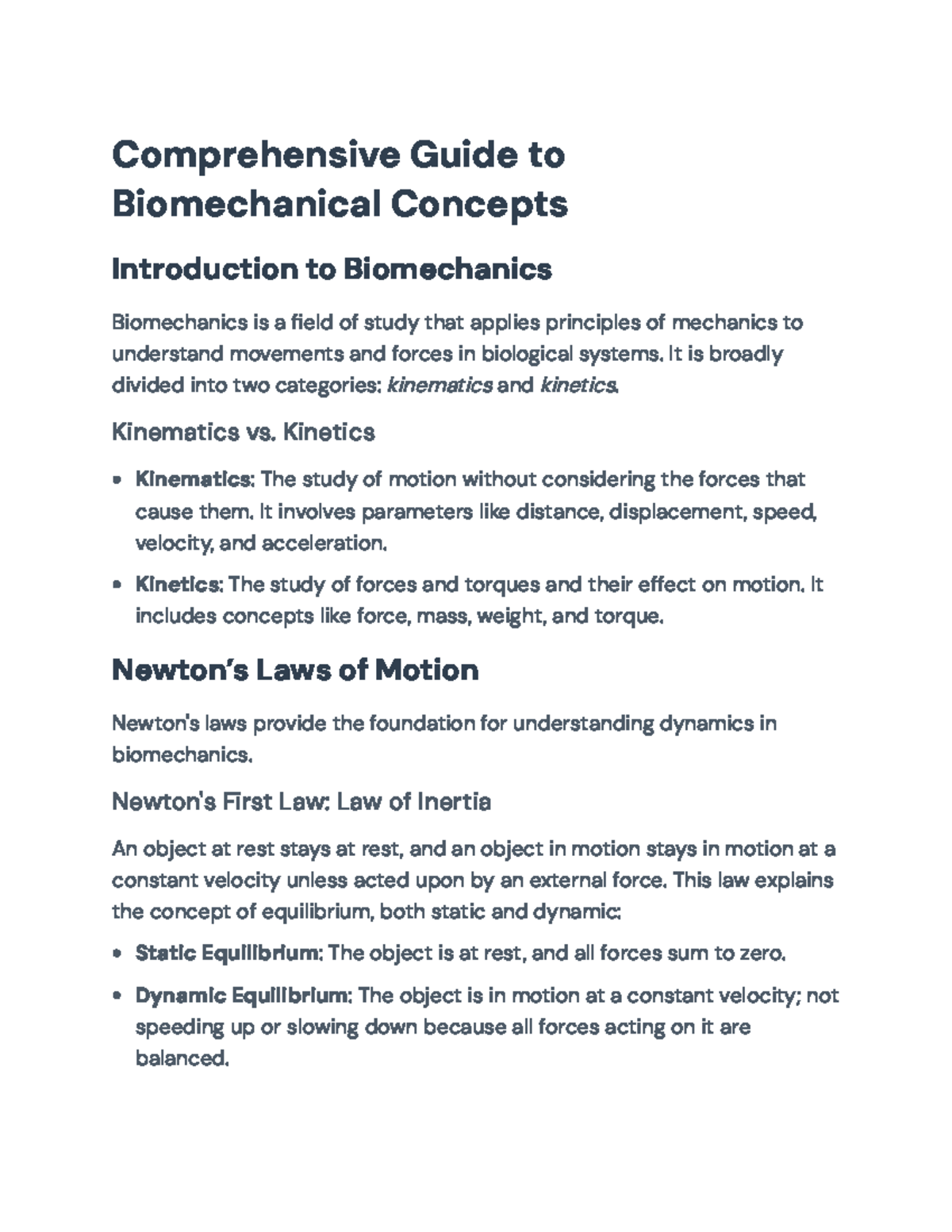 Biomechanics Fundamentals: Key Principles and Tools for Analysis ...