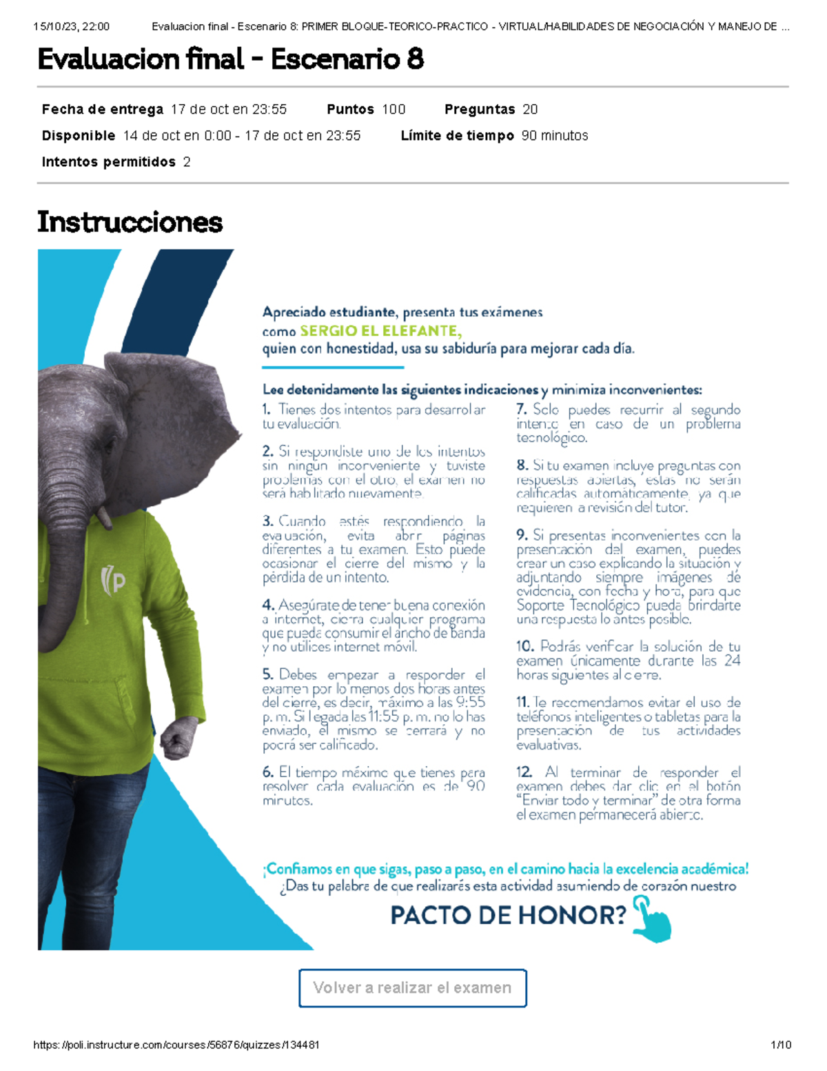 Evaluación Final - Escenario 8 - Negociación y Conflictos B03 - Studocu