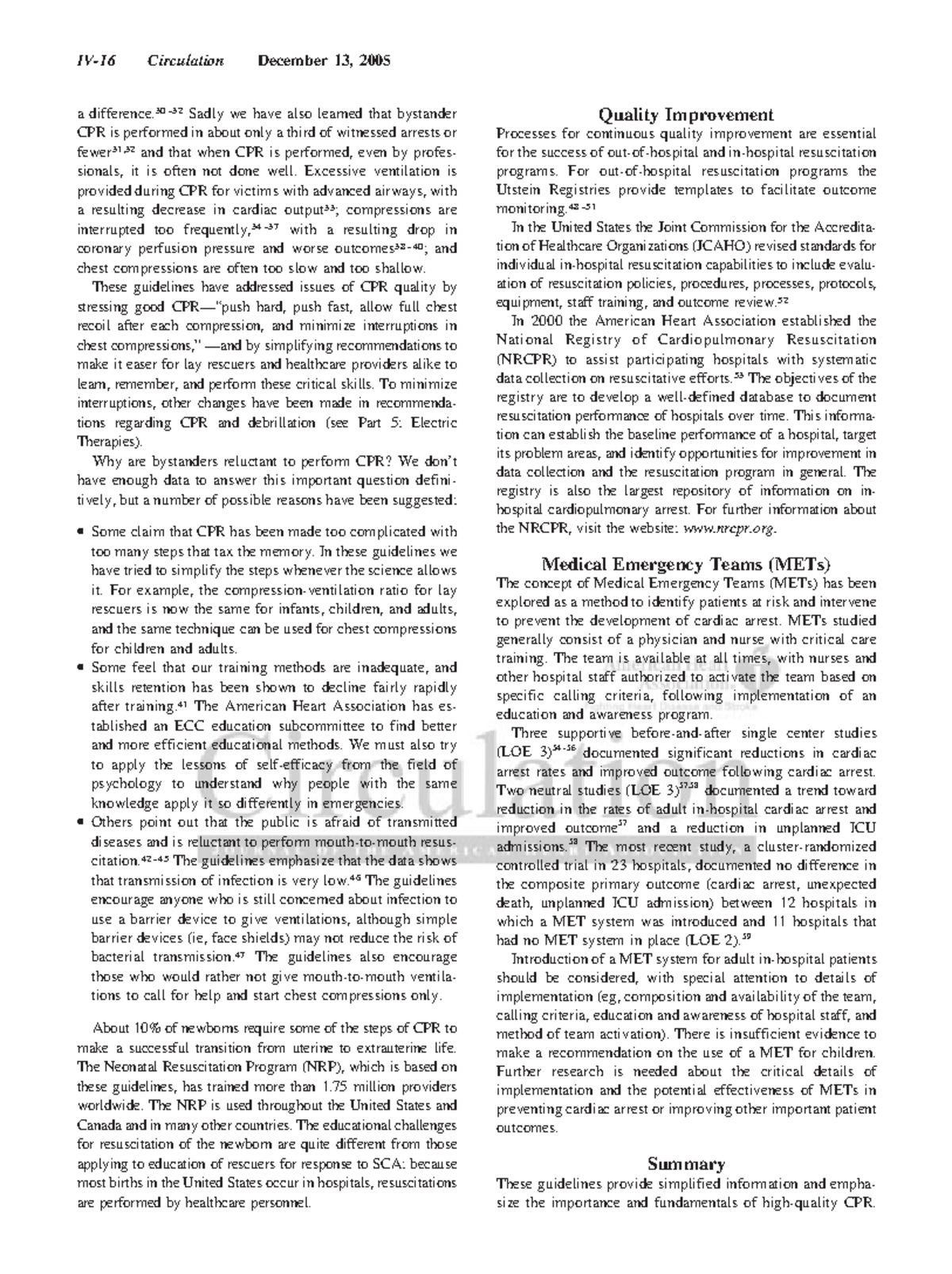 AHA 2005 Guidelines for High-Quality CPR & Emergency Cardiovascular ...
