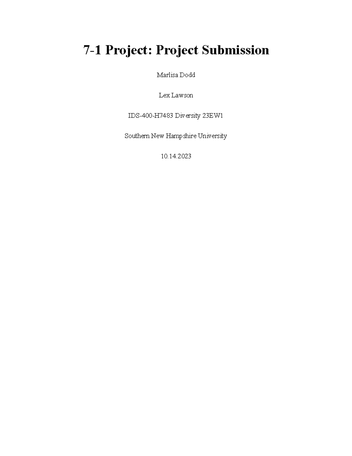 IDS-400-H7483 Final Project: Gender Equality and Wage Gaps in Workforce ...
