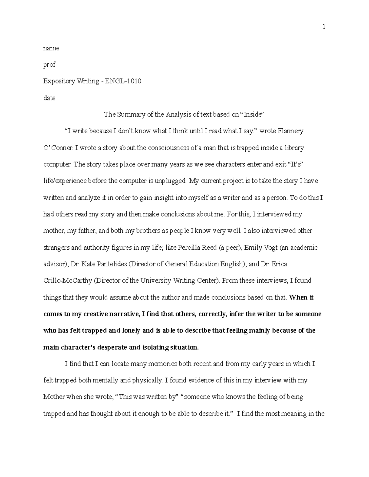 Project 2 Primary-source Research Paper ~ Engl 1010 - name prof ...