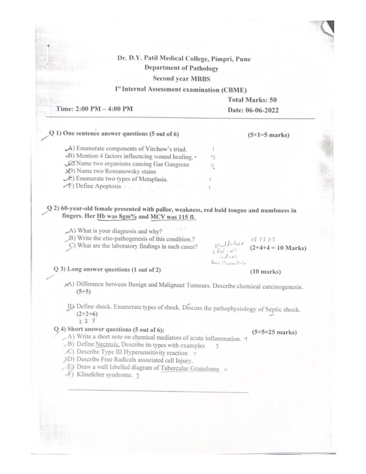Past Papers for 2nd Professional MBBS - Comprehensive Review - Studocu