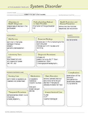 System Disorder Migraine Headaches - ACTIVE LEARNING TEMPLATES System ...