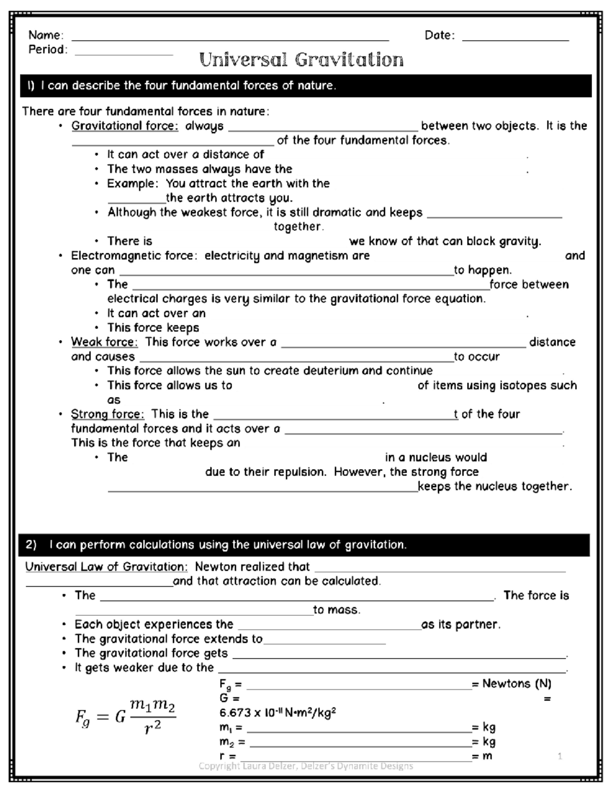 UG Notes: Understanding Universal Gravitation and Force Calculations ...