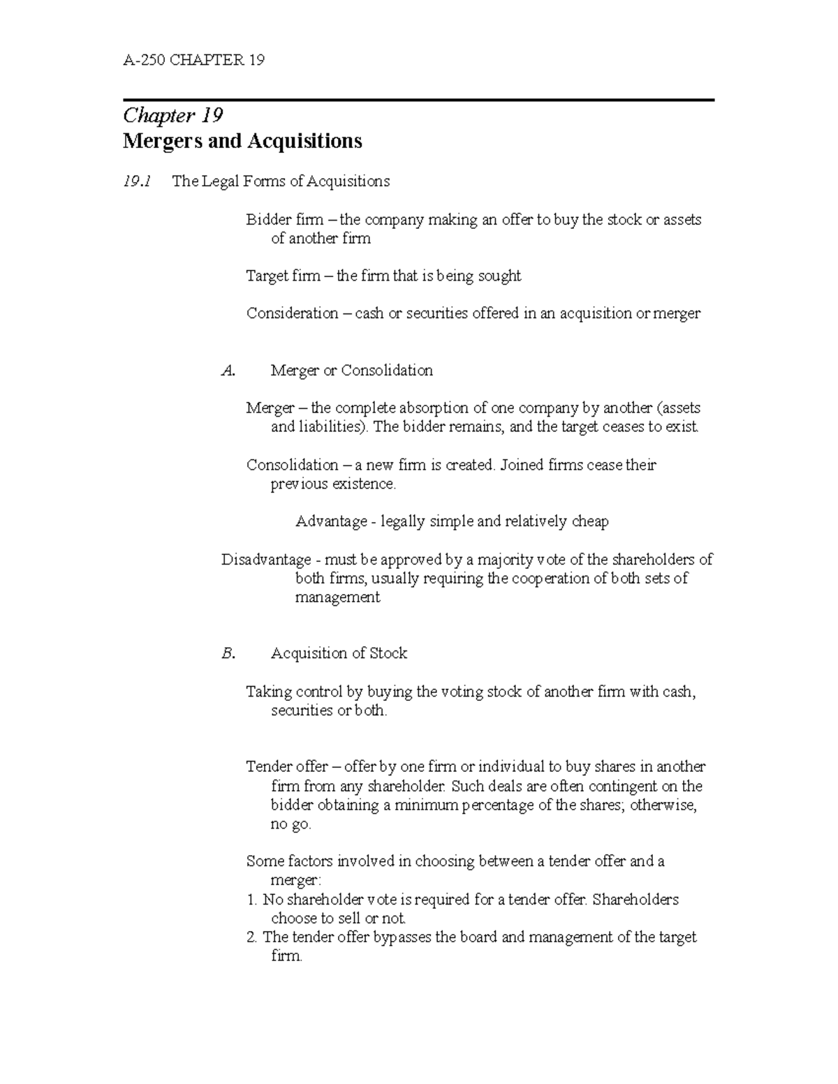 Mergers and Acquisitions: Sample Exam Questions and Answers - Studocu