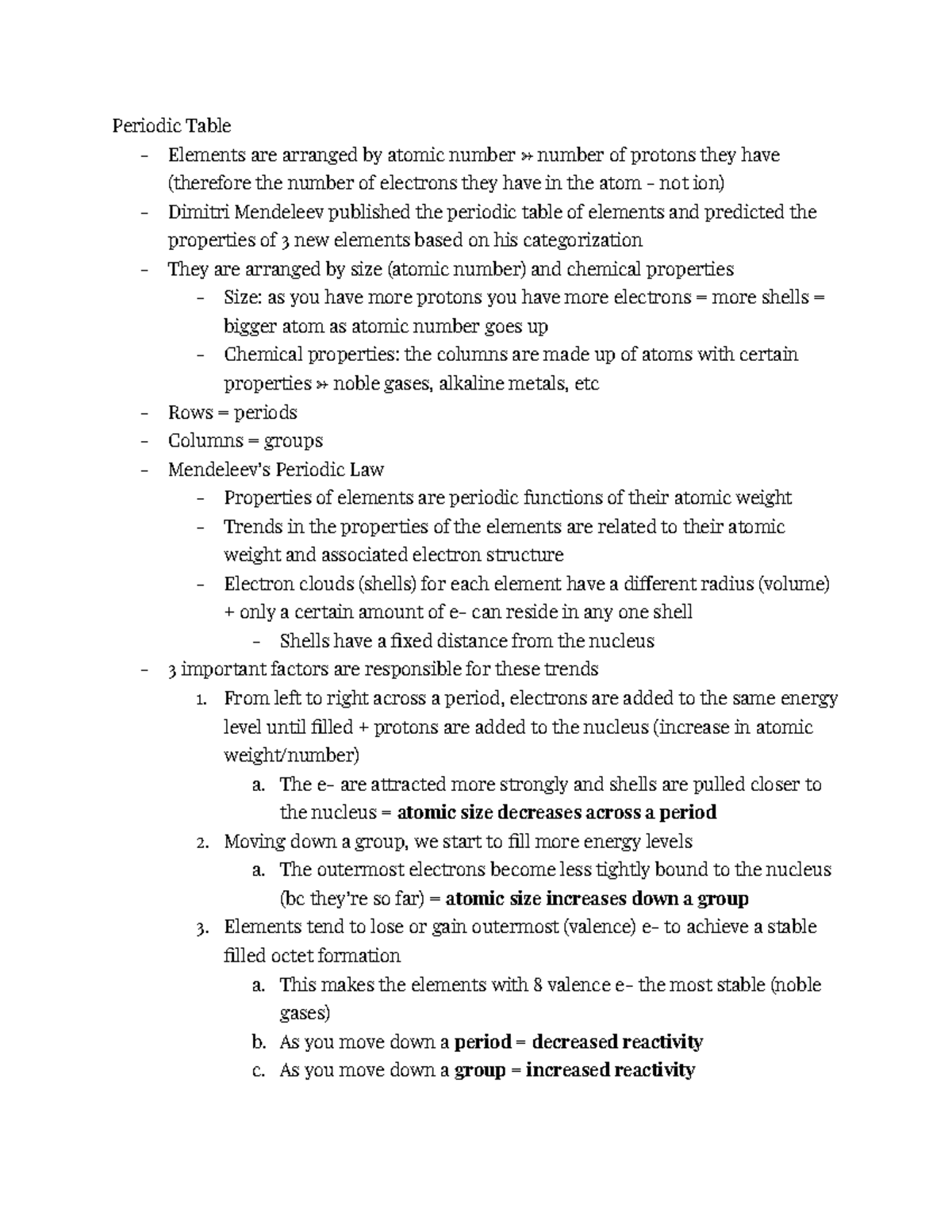 Earth Science (Earthsci) Midterm Study Guide: Periodic Table & Stellar ...