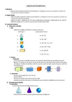 Detailed Lesson Plan in Mathematics 6: Calculating Speed, Distance, and ...