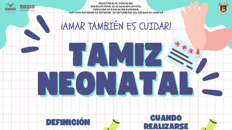 Tamiz Neonatal: Definición y Recomendaciones para su Realización - Studocu