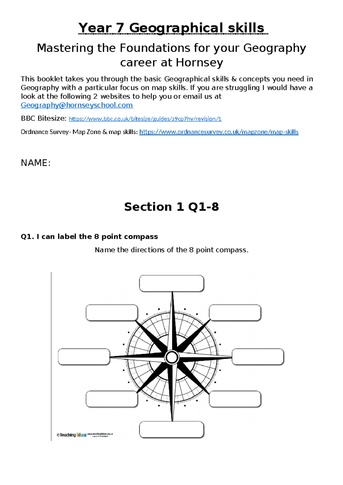 Year 7 - Essential Geographical Skills and Concepts Booklet - Studocu