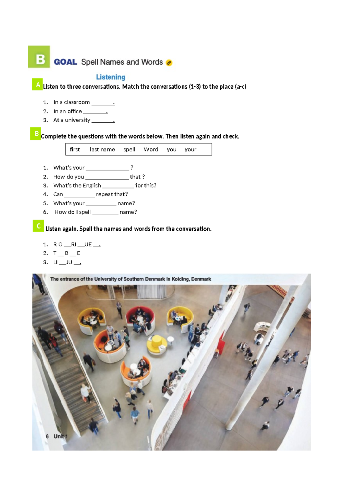 1 - B - Ingles Conversation Listening Practice - Studocu