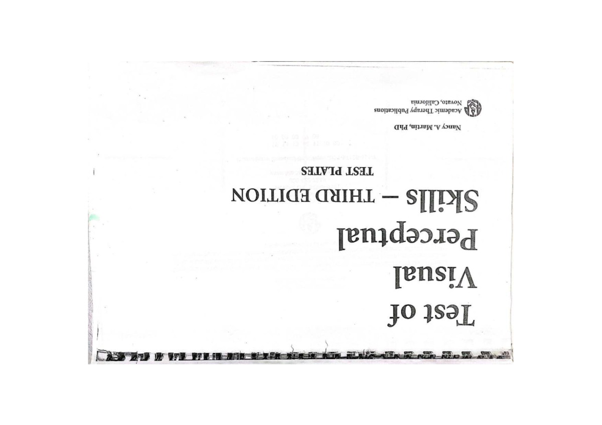 TVPS-测试 - nonononono - Test of Visual Perceptual Skills THIRD EDITION ...