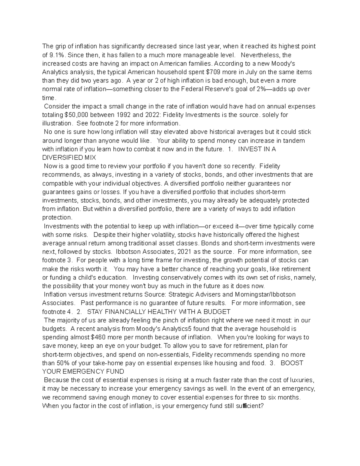 Inflation Impact and Financial Strategies: A Guide for Households - Studocu